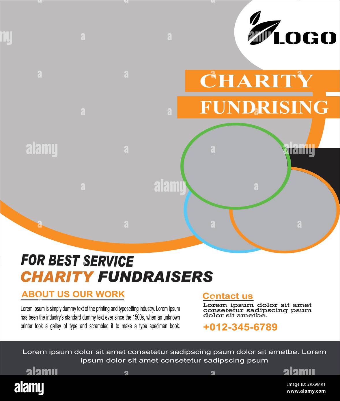 Sweet charity fund rising hospital health care awareness template Stock ...