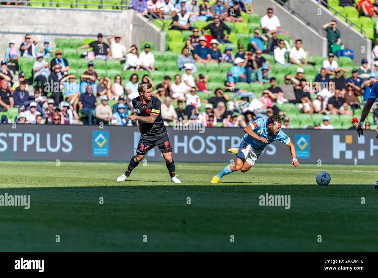 Melbourne, Australia. 24 September, 2023. Melbourne City Attacking ...
