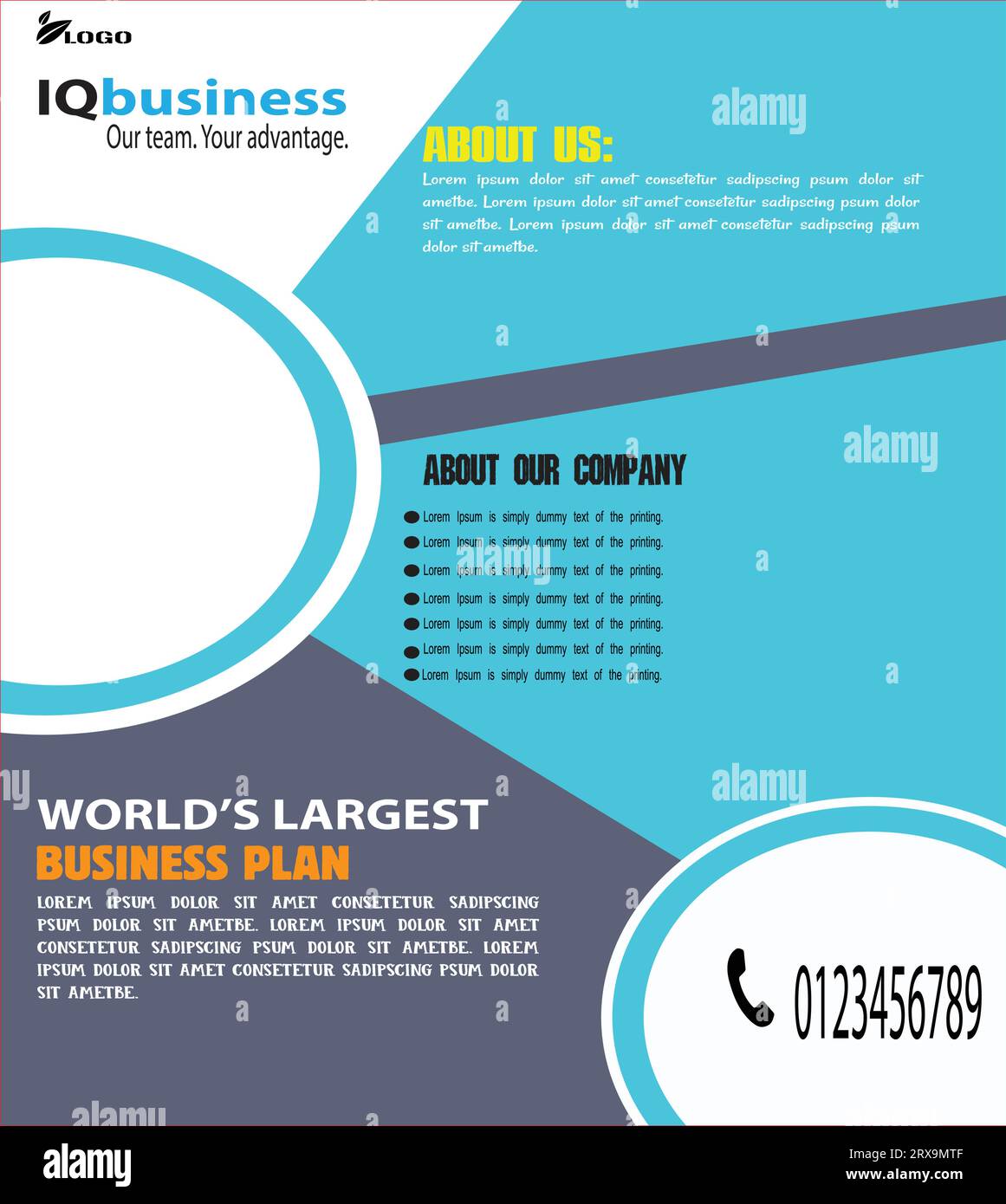 Trendy creative world's largest business plan corporate flyer template ...