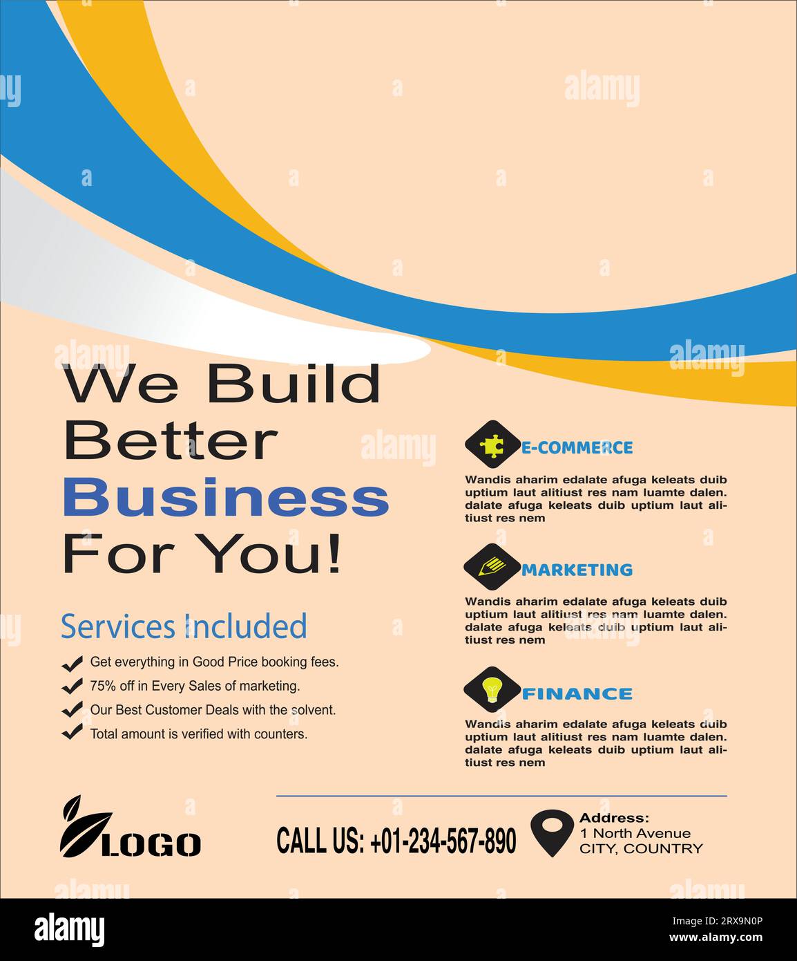 Eye catching design elements to build better business promotion Flyer ...