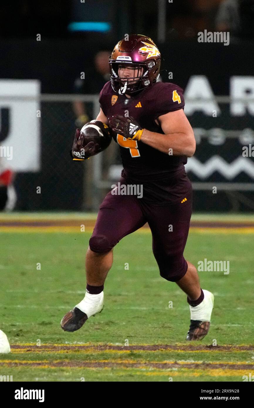 Arizona State running back Cameron Skattebo (4) runs the ball against ...