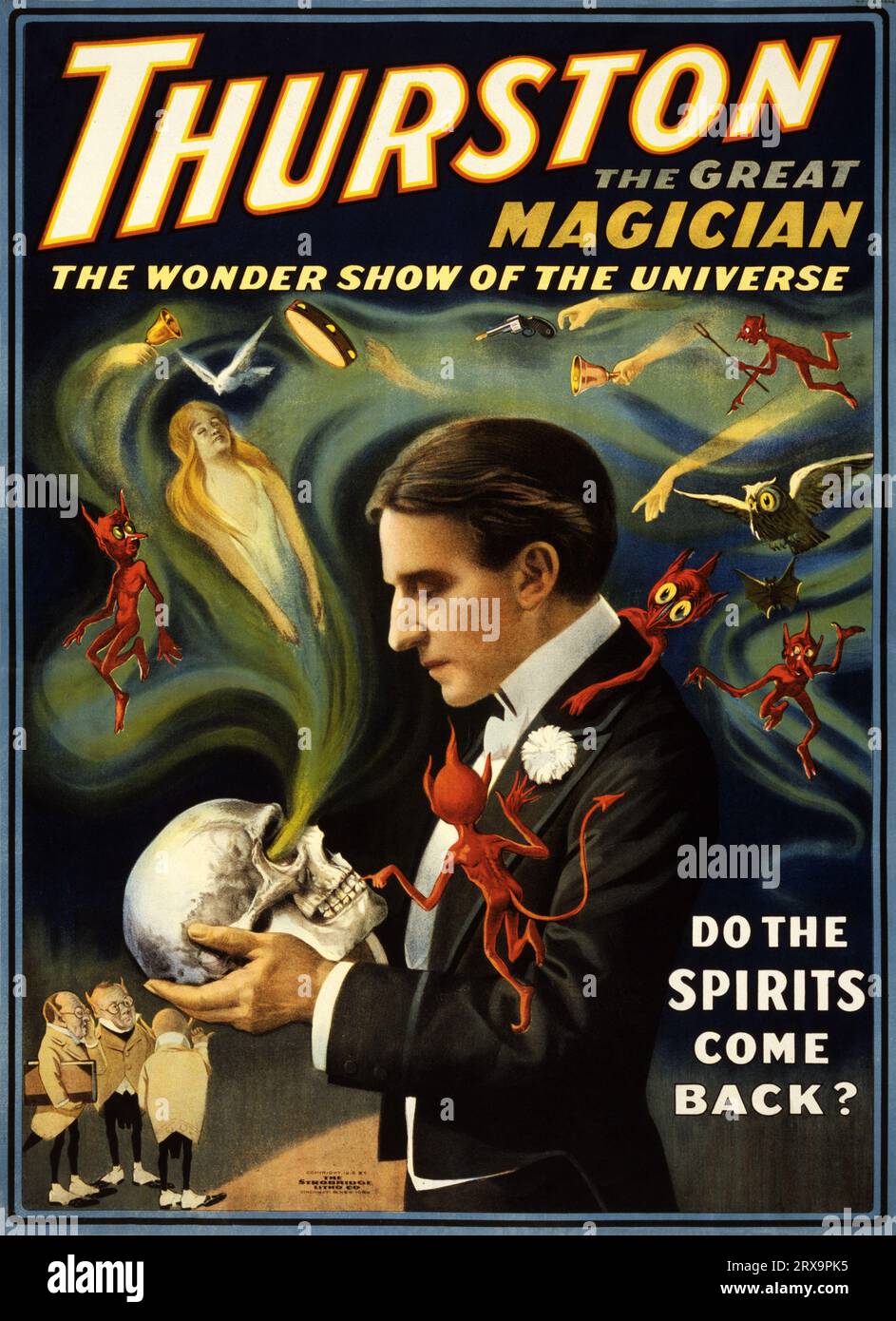 poster for American magician (Howard) Thurston and his assistants ...