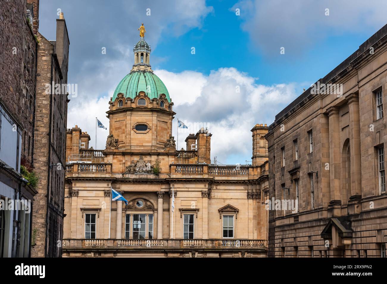 Old stone buildings and medieval appearance in the downtown monumental ...