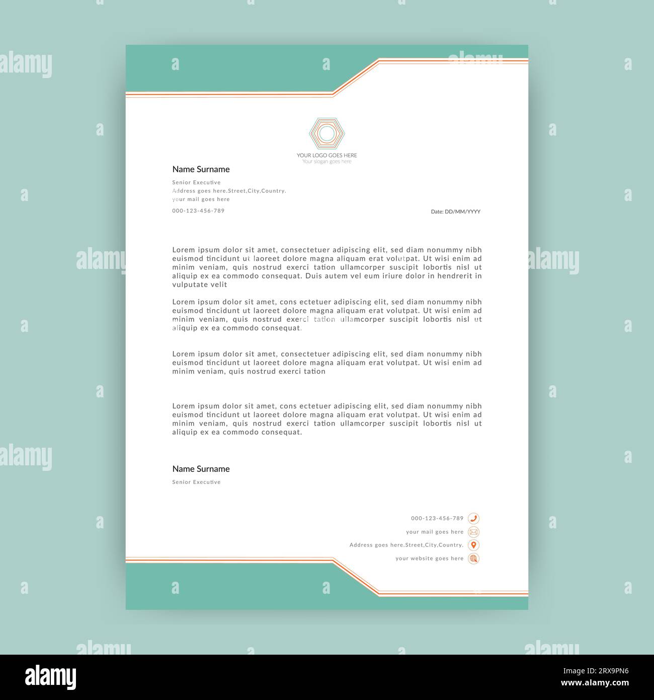 Corporate simple design business letterhead. Creative and modern ...