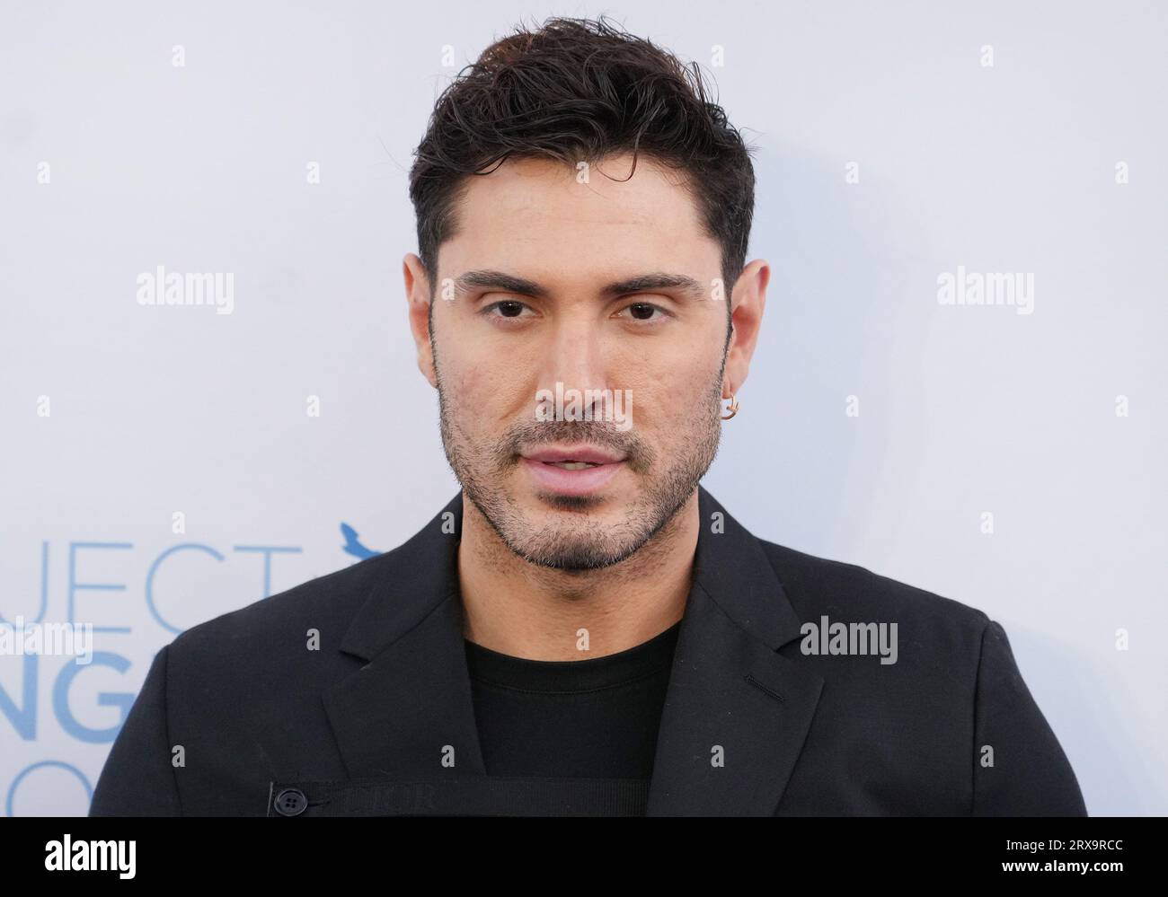 Joey Zauzig arrives at the Project Angel Food's 2023 Angel Awards held ...