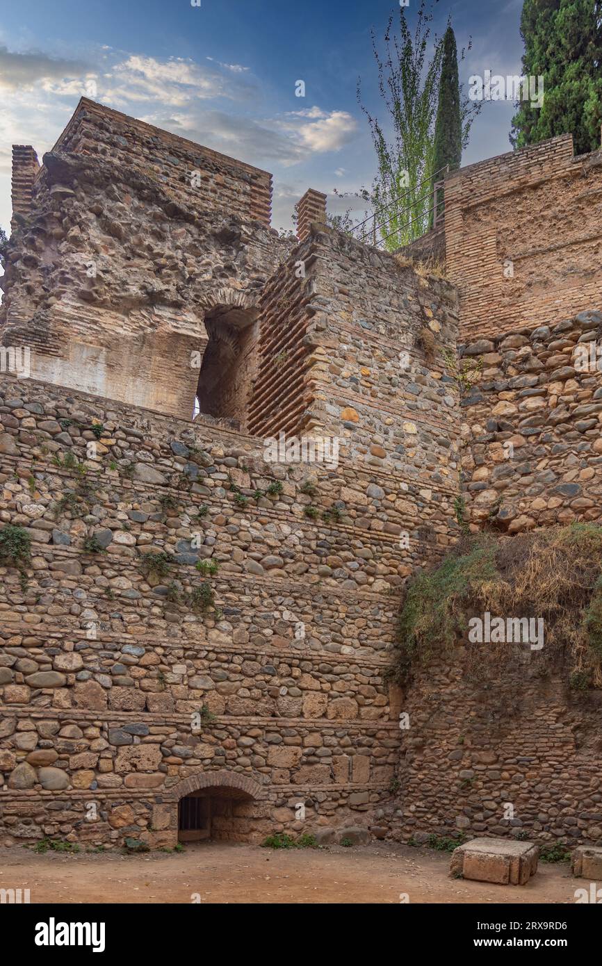 Alhambra de Granada. Palace and fortress. Ramparts, interiors ...