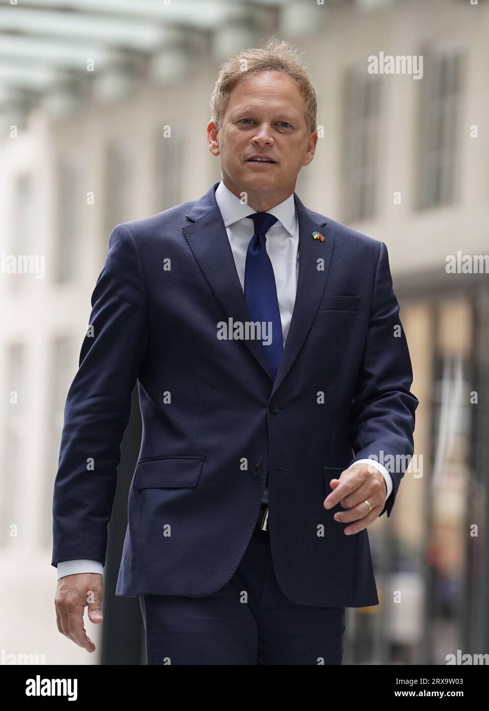 Defence Secretary Grant Shapps arrives at BBC Broadcasting House in ...