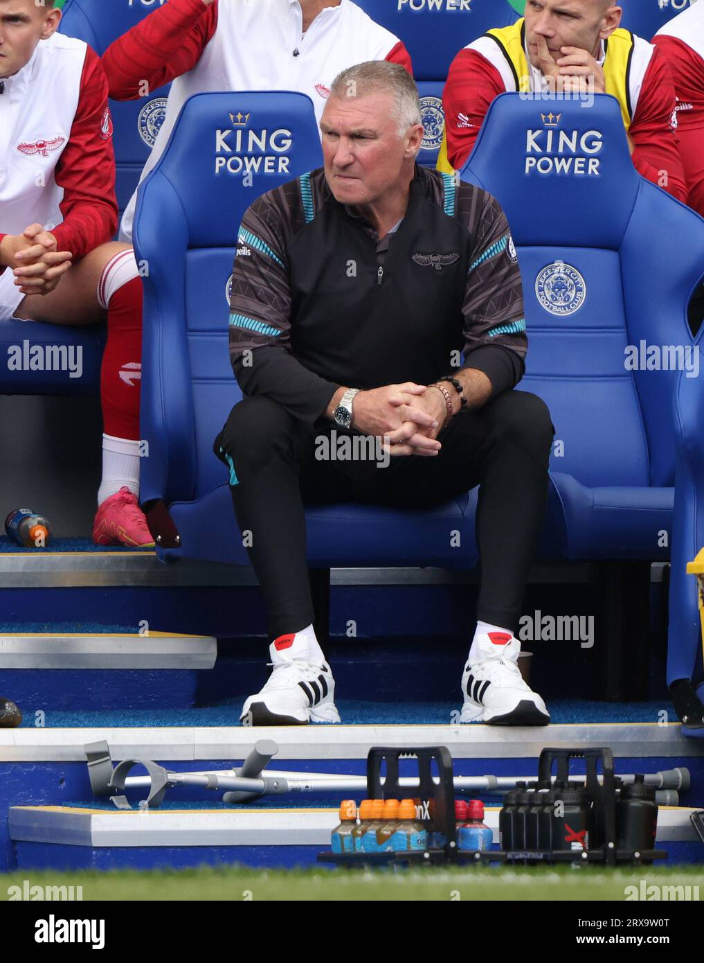 Leicester, UK. 23rd Sep, 2023. Bristol City's manager Nigel Pearson at ...