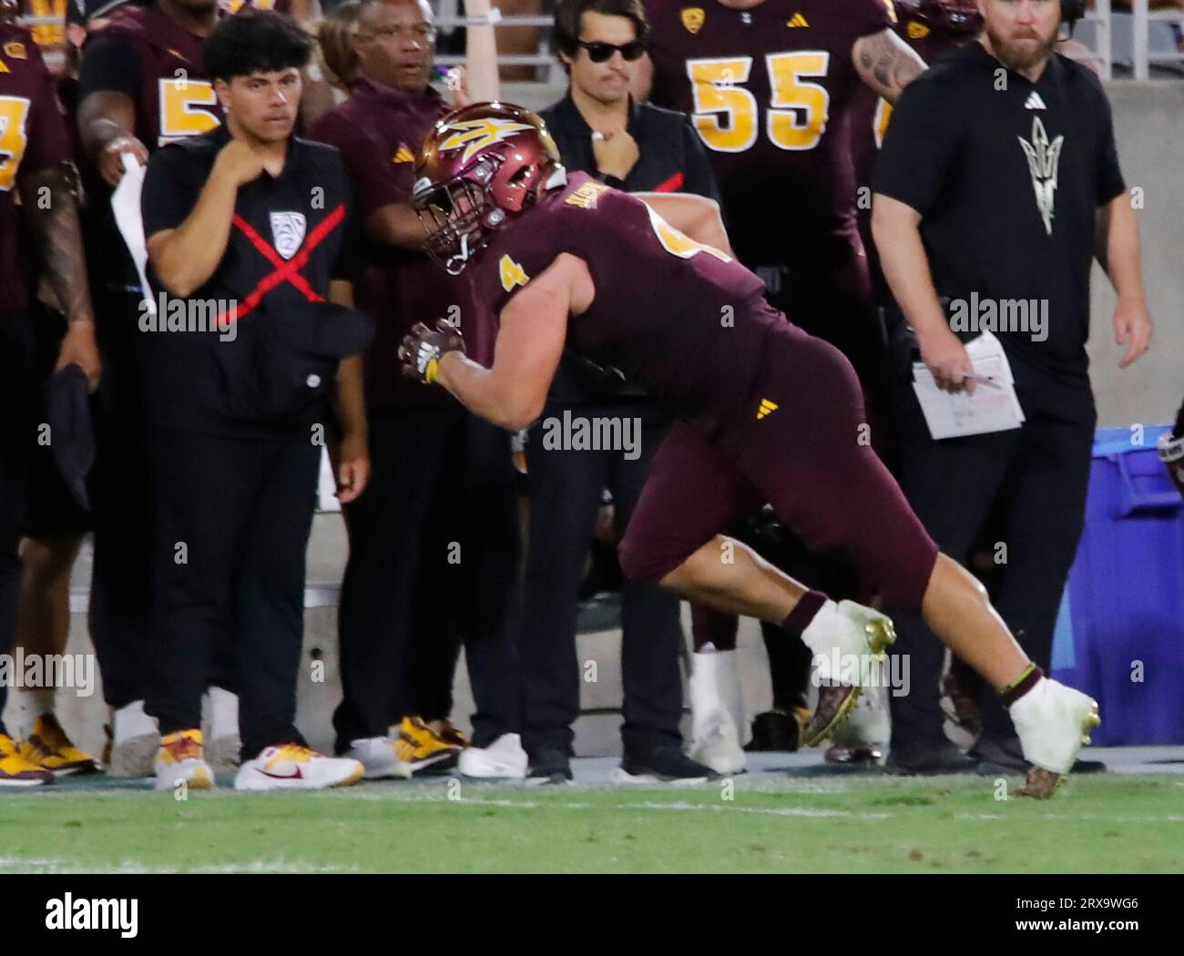 Tempe, Arizona, USA. 23rd Sep, 2023. Cameron Skattebo (4) of the ...