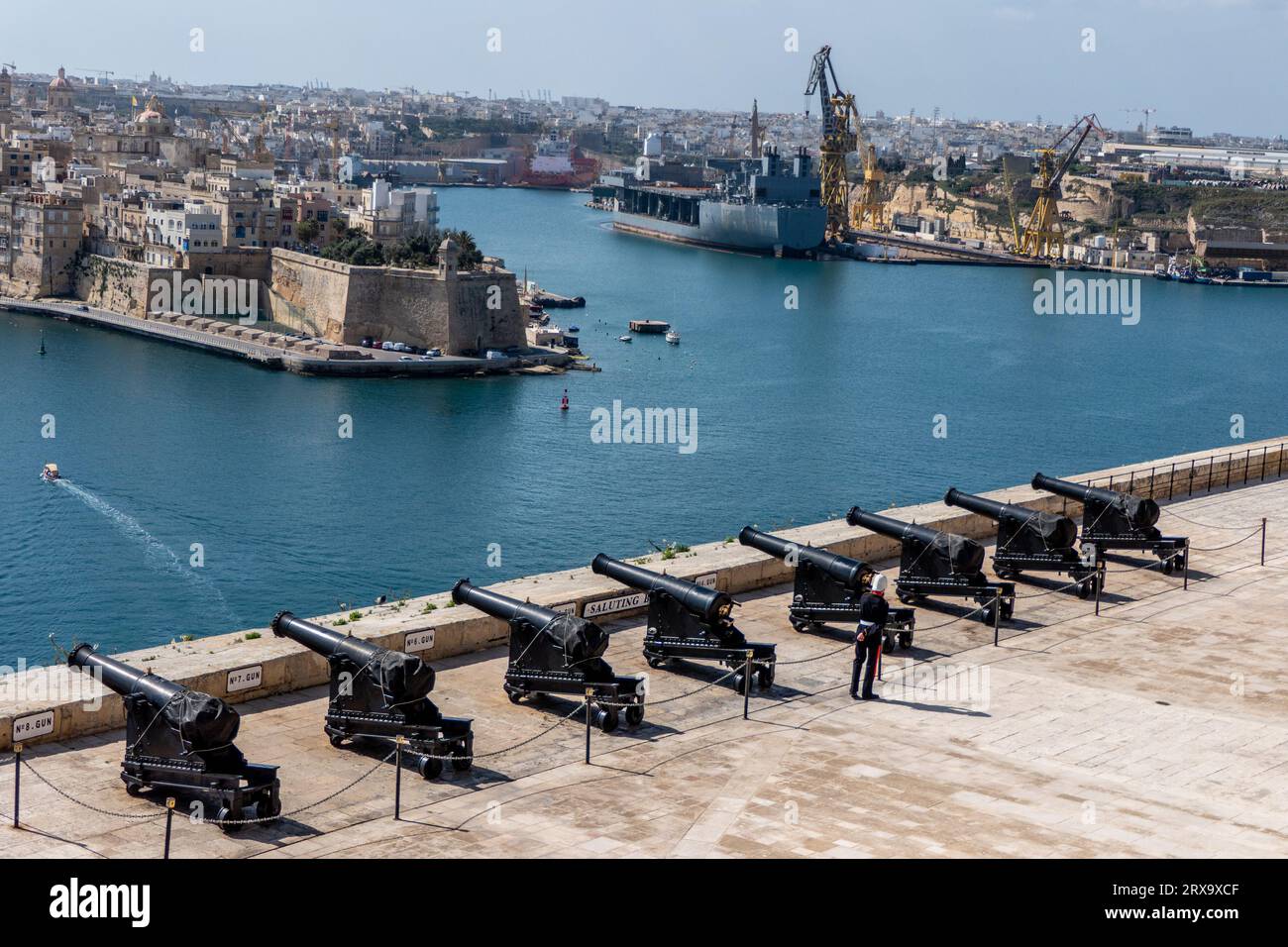 Valletta, Malta, May 1, 2023, The Saluting Battery is a cannon battery ...
