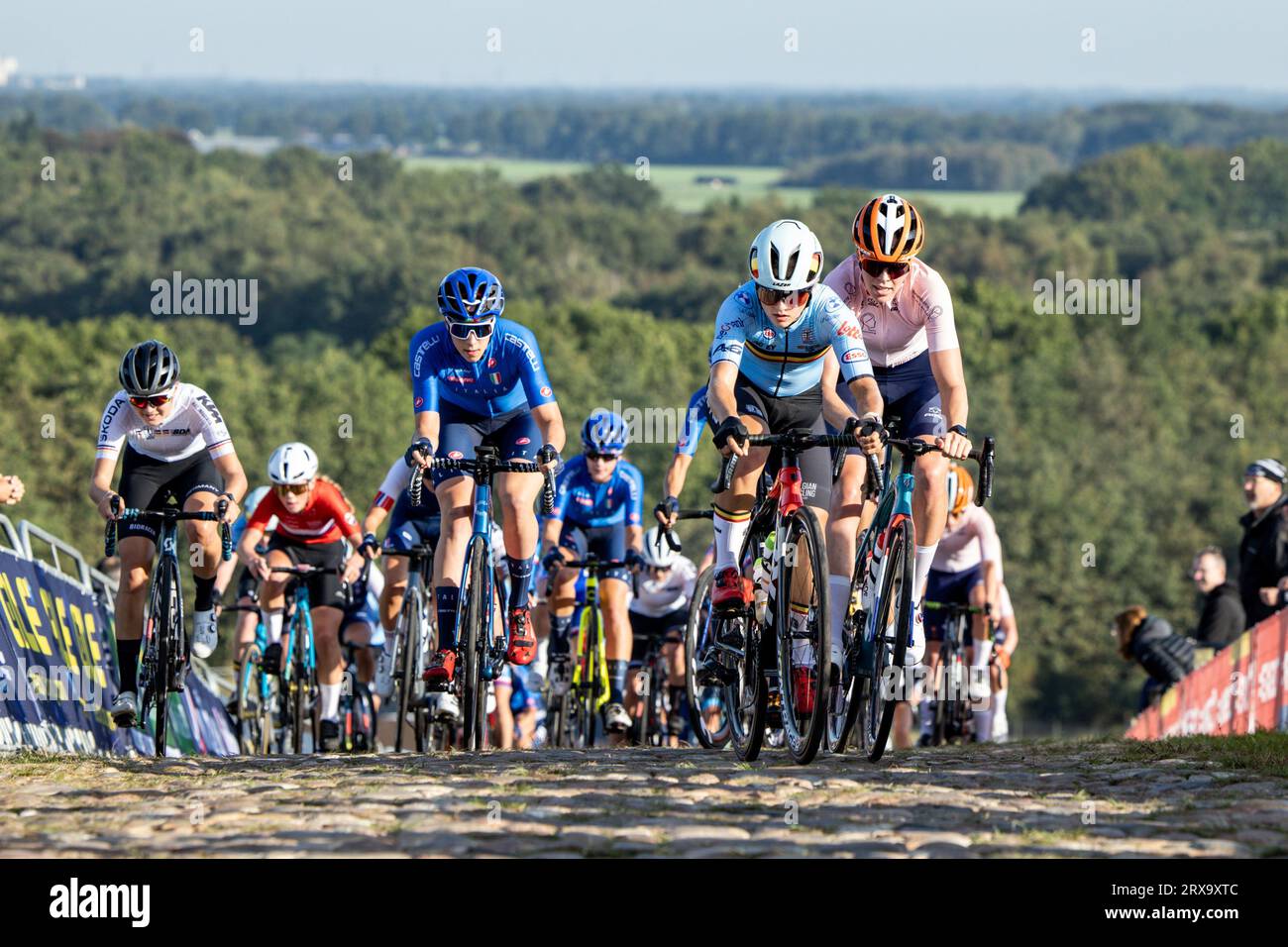 Belgian Fleur Moors pictured in action during the Junior Women's Road ...