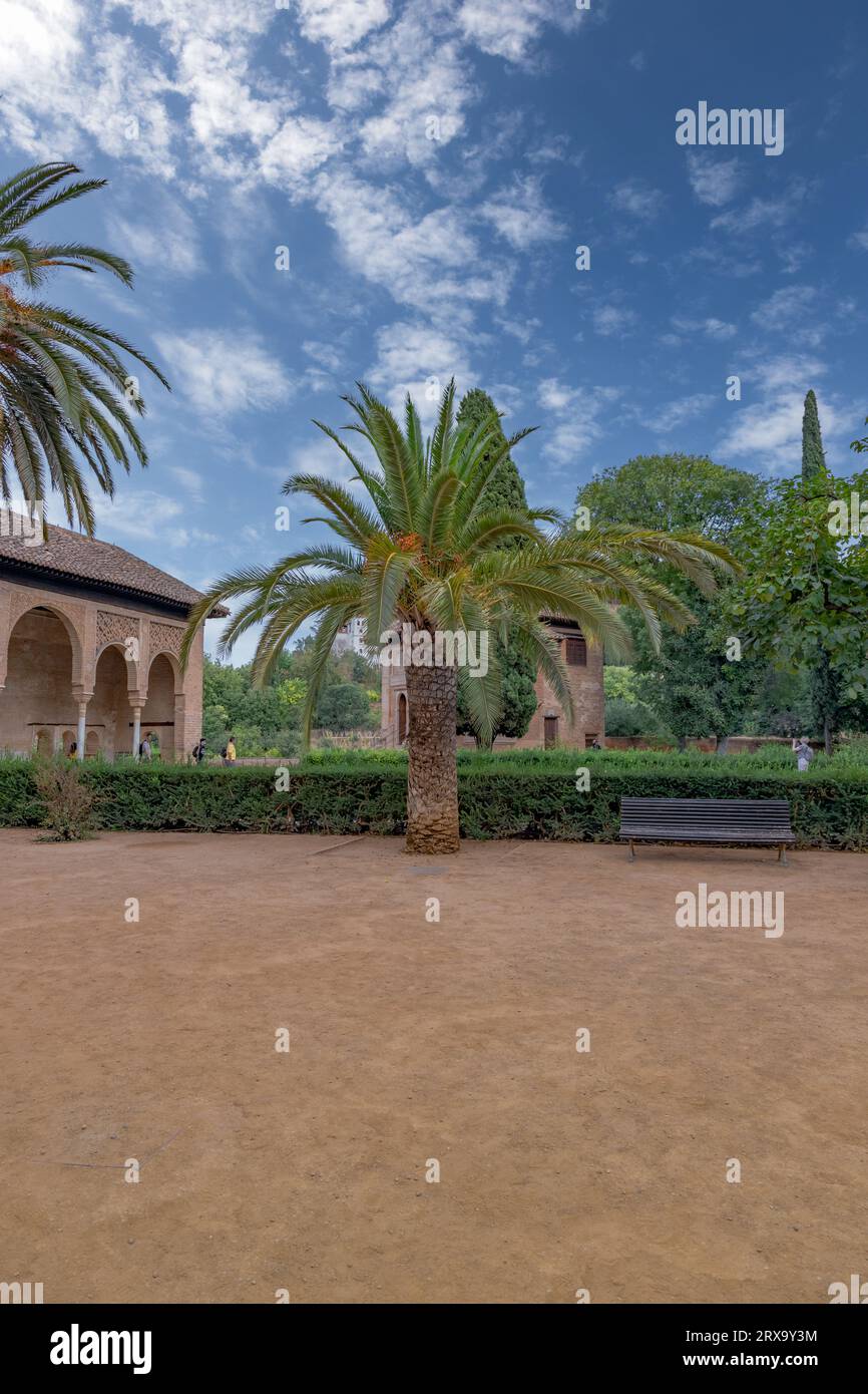 Alcazaba medieval fortress, Alhambra de Granada complex. Ramparts ...