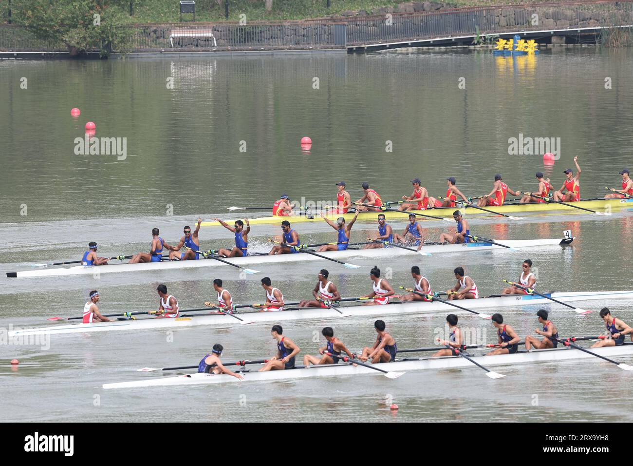 Hangzhou, Zhejiang, China. 24th Sep, 2023. The Indian Rowing Men's ...