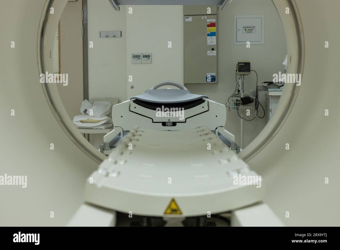 Nuclear medicine. Medical equipment in the hospital. Body examination ...