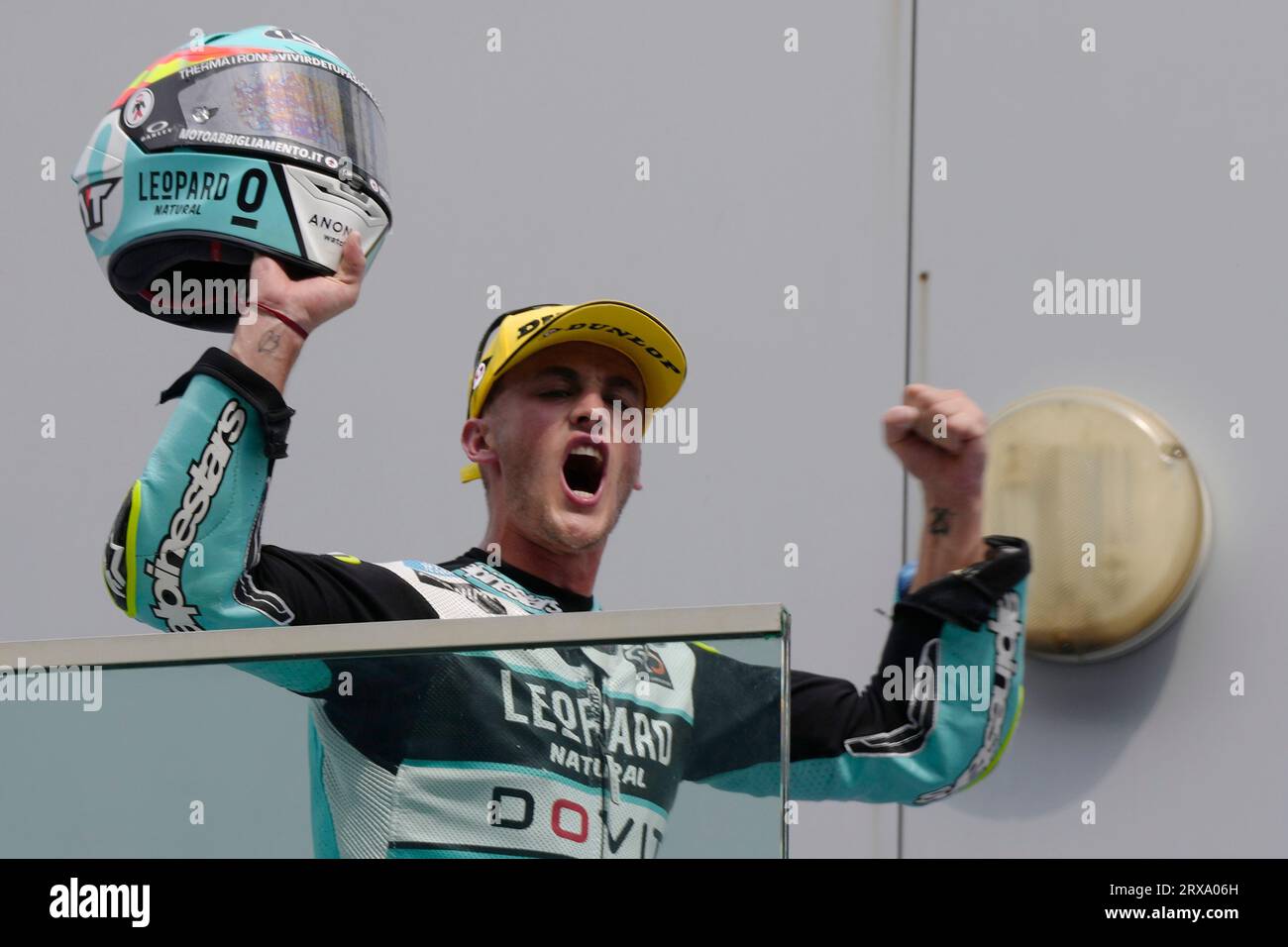 Leopard Racing team Spanish rider Jaume Masia, back to camera ...