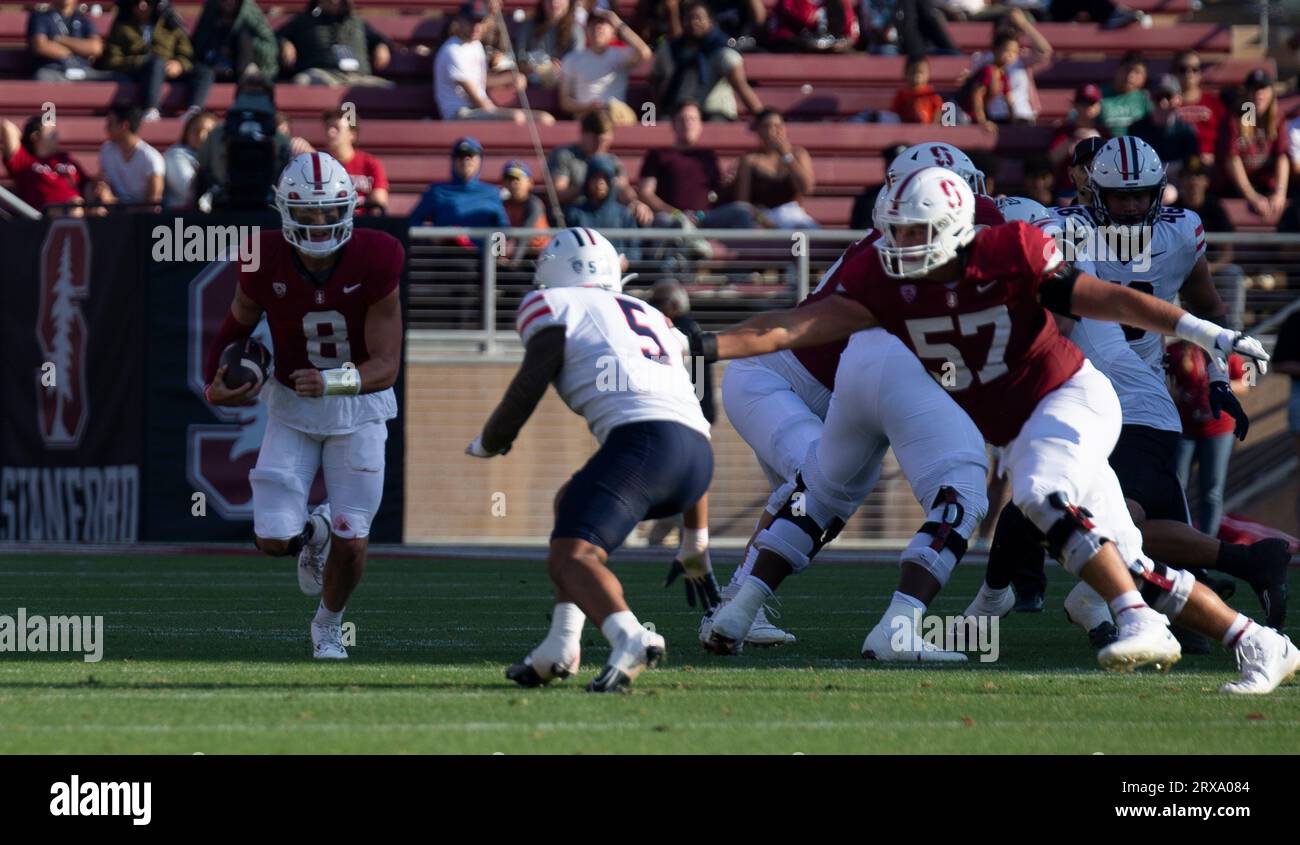 September 23 2023 Palo Alto, CA USA Stanford quarterback Justin Lamson ...