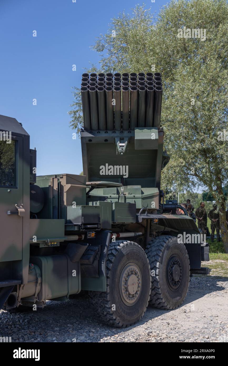 Polish rocket artillery system, combat vehicle Langusta, Poland Stock ...