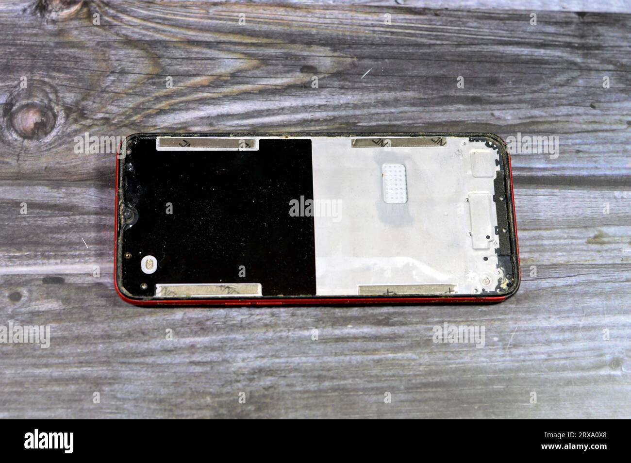 maintenance of a cellular phone mobile with a cracked broken screen ...