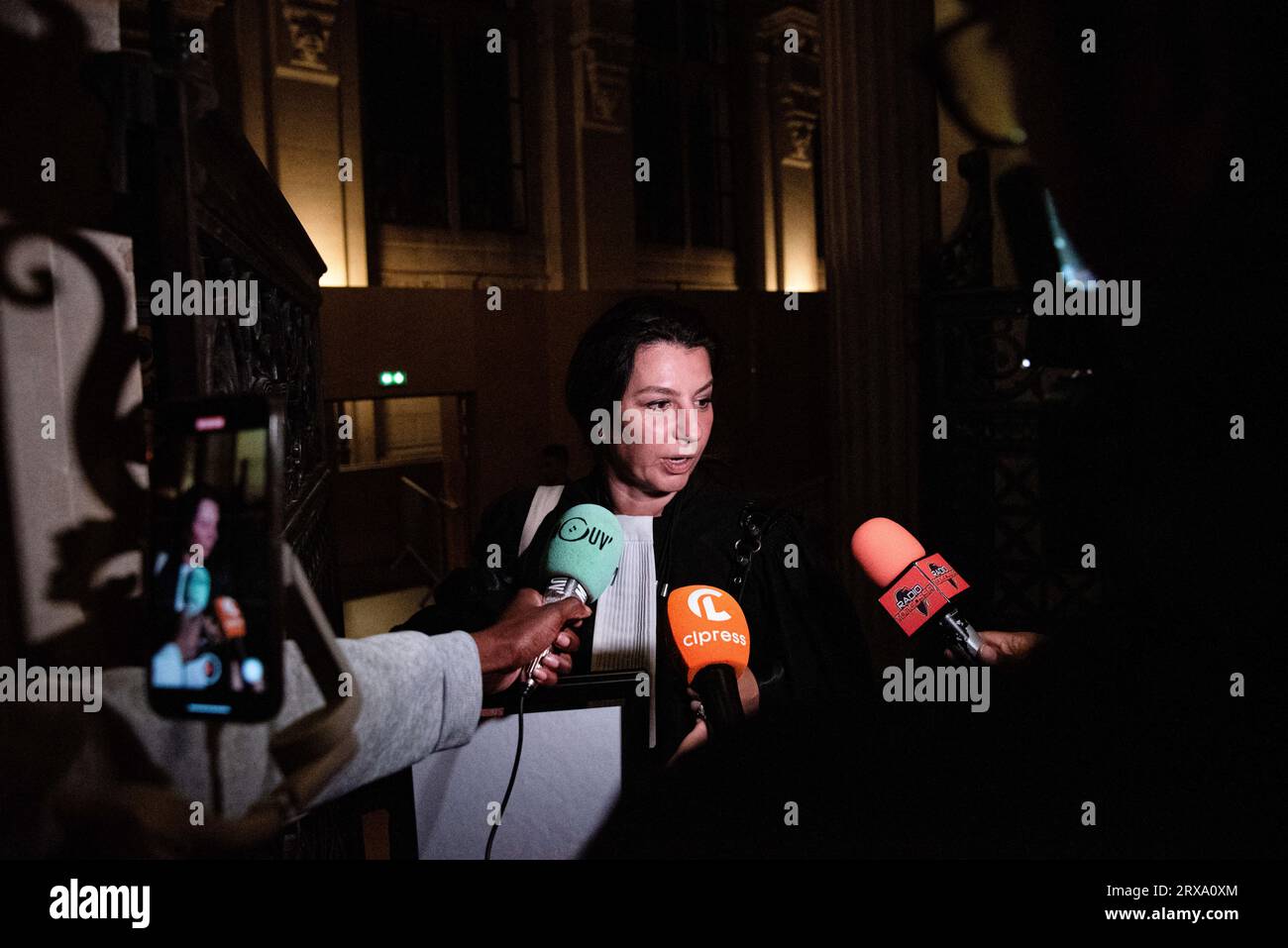 Paris, France. 24th Sep, 2023. Maitre Elise Arfi, lawyer for rapper MHD ...