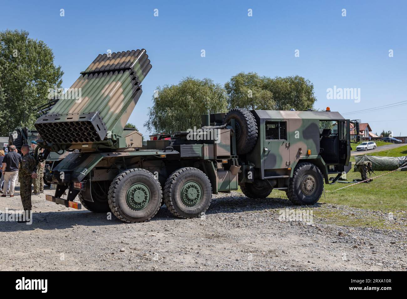 Polish rocket artillery system, combat vehicle Langusta, Poland Stock ...