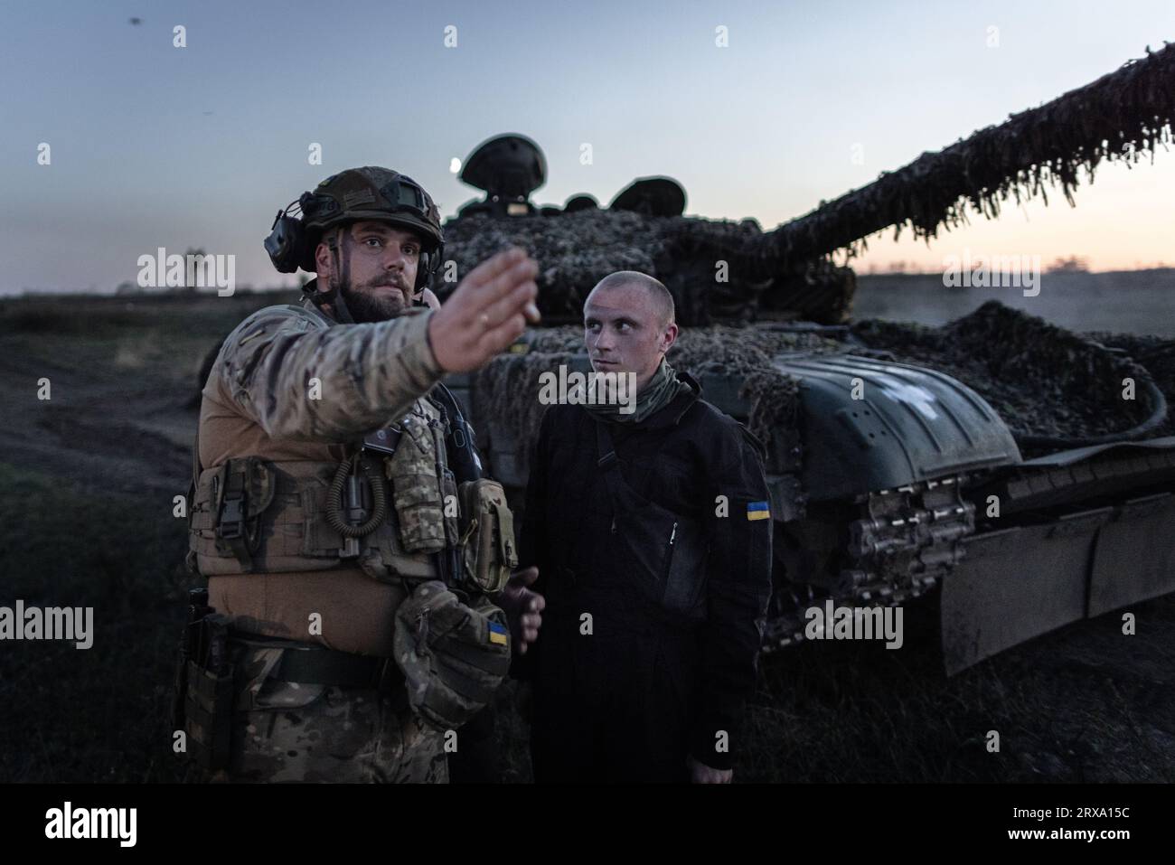 Kostjantyniwka, Ukraine. 20th Sep, 2023. A commanding soldier of the ...