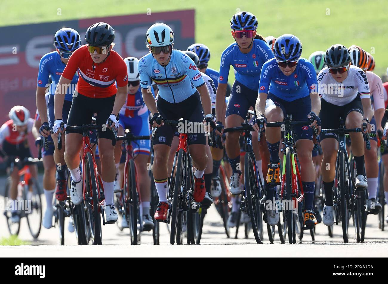 Belgian Fleur Moors (C) pictured in action during the Junior Women's ...