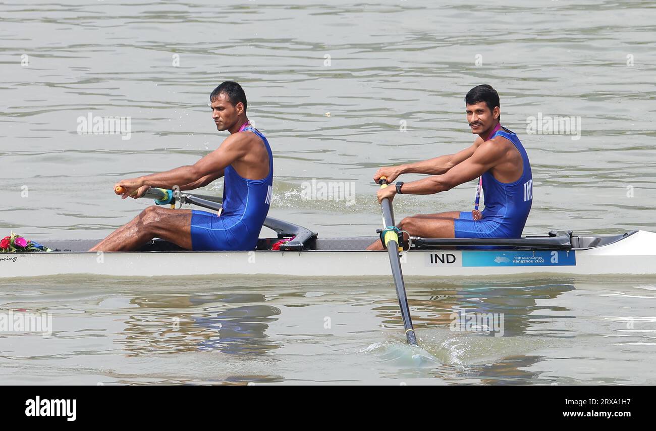 September 24, 2023, Hangzhou, Zhejiang, China: The Indian Rowing - Men ...
