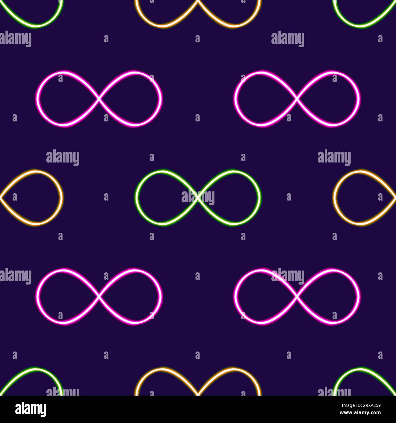 Glowing neon infinity symbol seamless hi-res stock photography and ...
