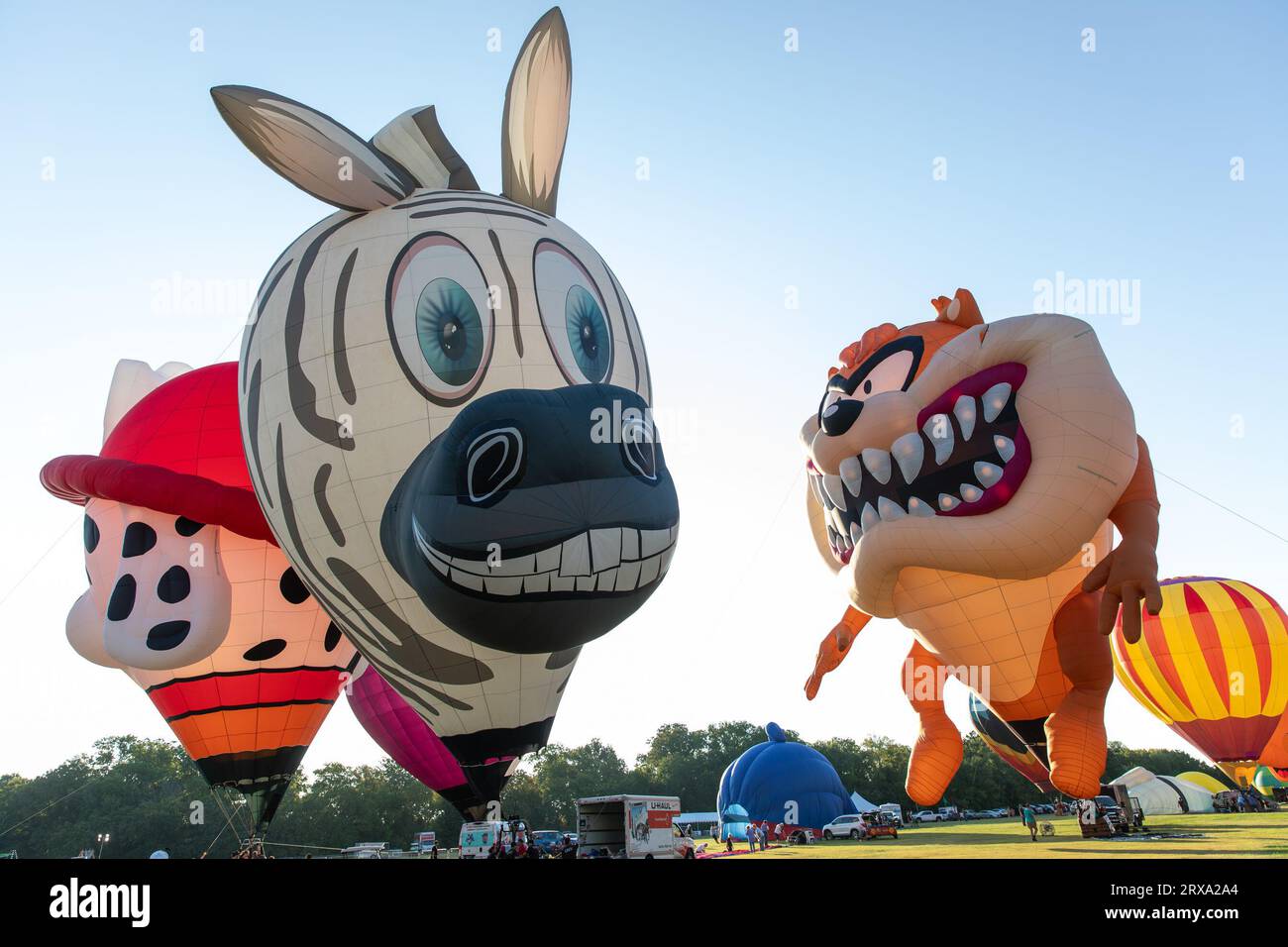 Plano, USA. 23rd Sep, 2023. Hot air balloons are seen at the Plano ...