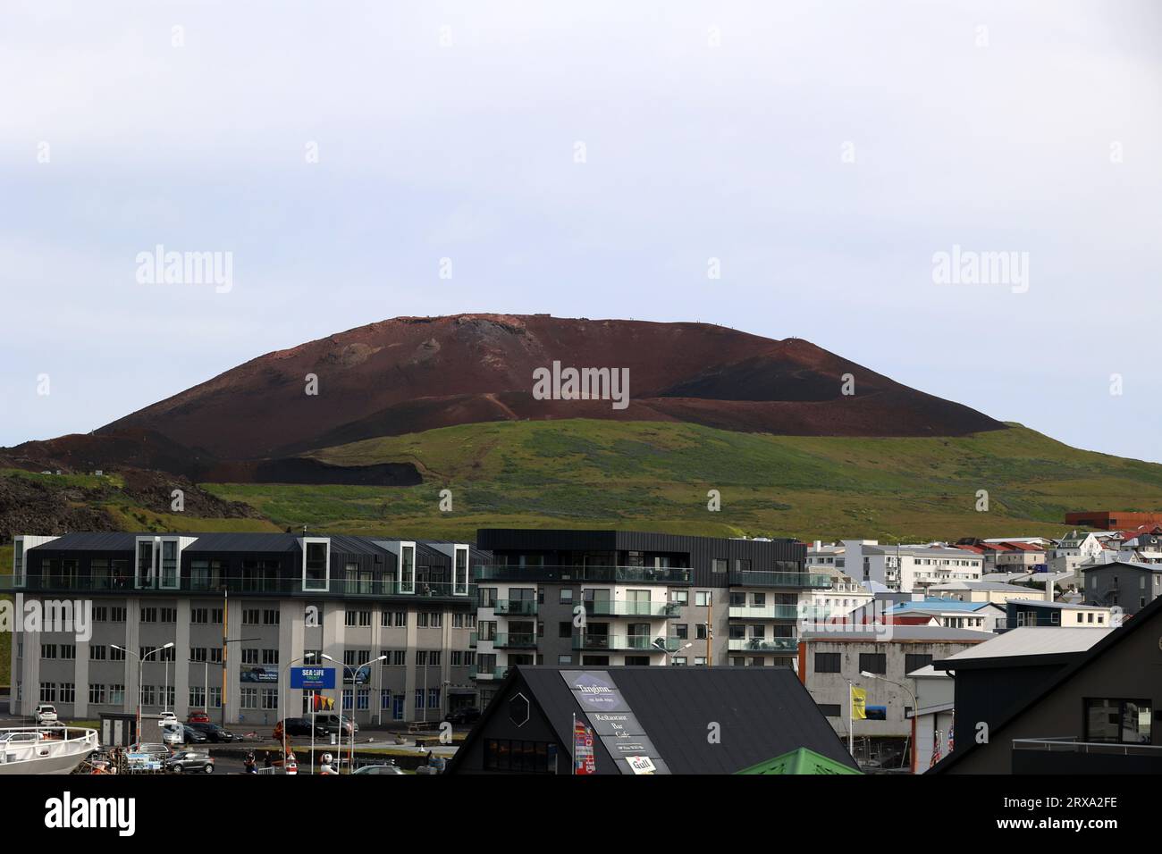 Port of the small town of Heimaey on the island of the same name ...
