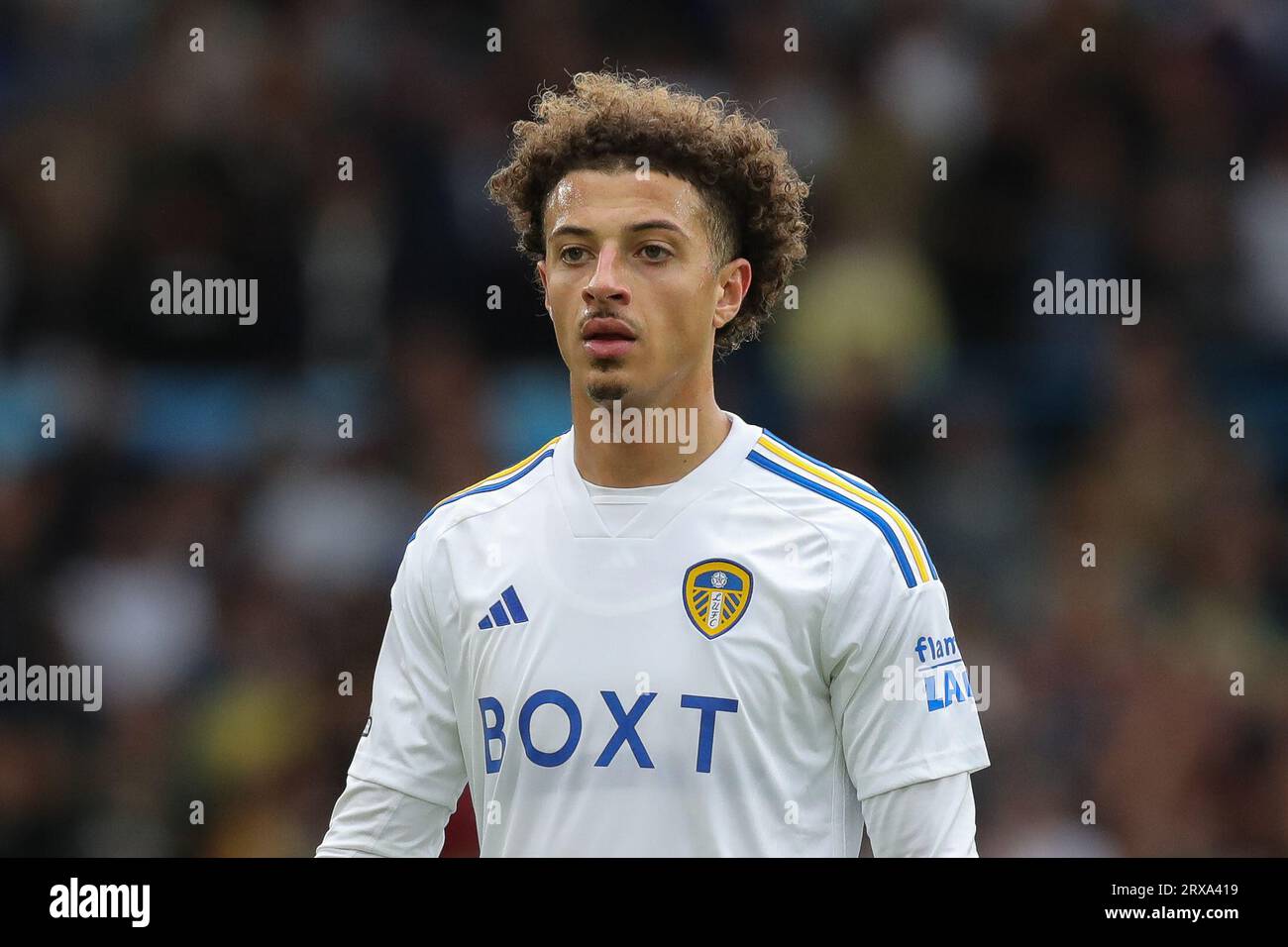 Leeds, UK. 23rd Sep, 2023. Ethan Ampadu #4 of Leeds United during the ...