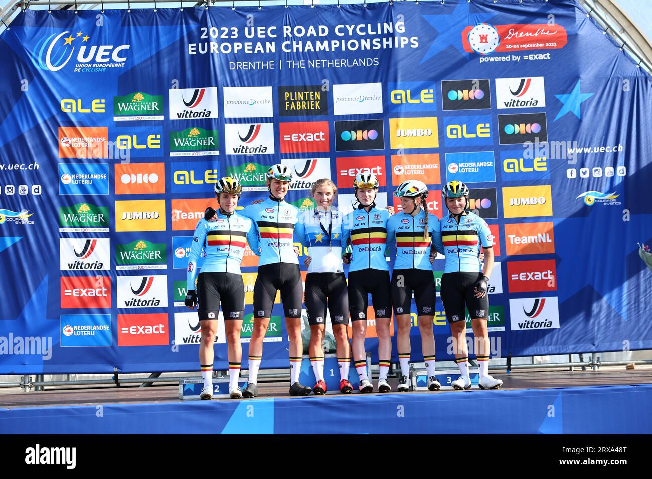 Wijster, Netherlands. 24th Sep, 2023. The Belgian Junior Women's team ...