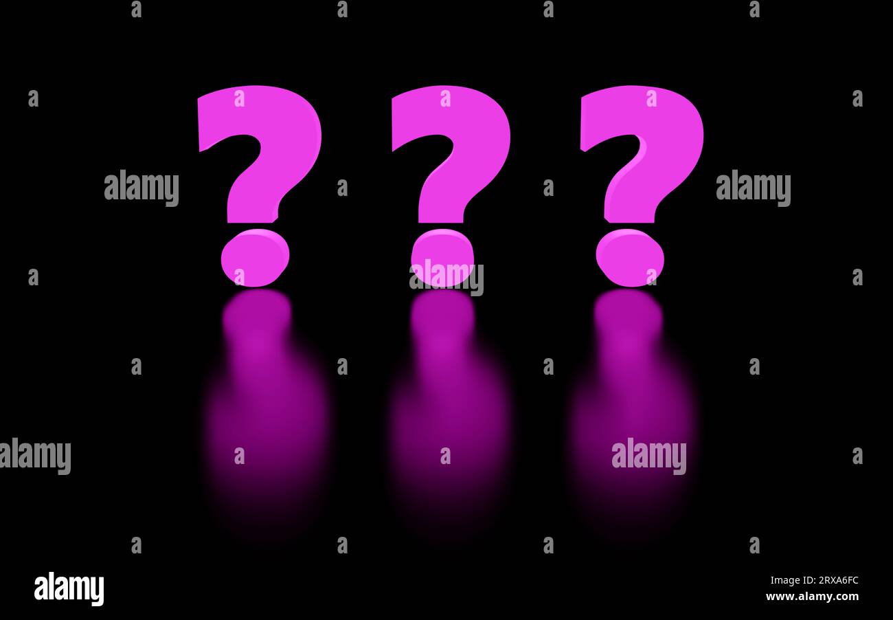 Luxury question mark on black podium, soft light, smooth background, 3d ...