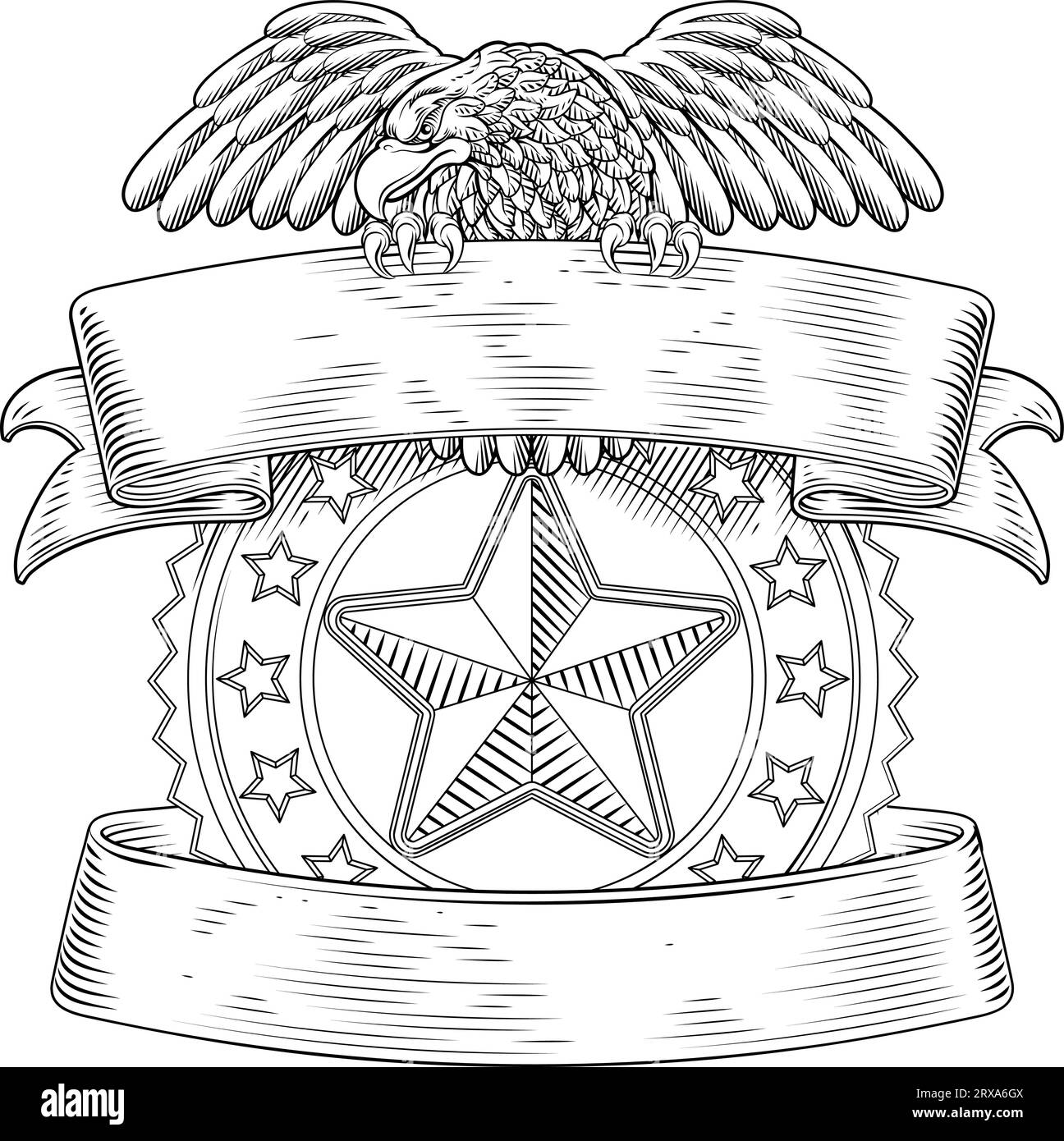 Us military eagle vector insignia hi-res stock photography and images ...
