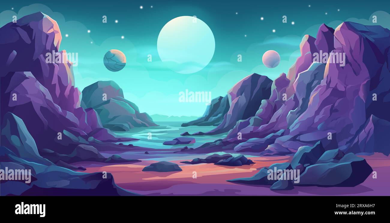 Alien Landscape Background