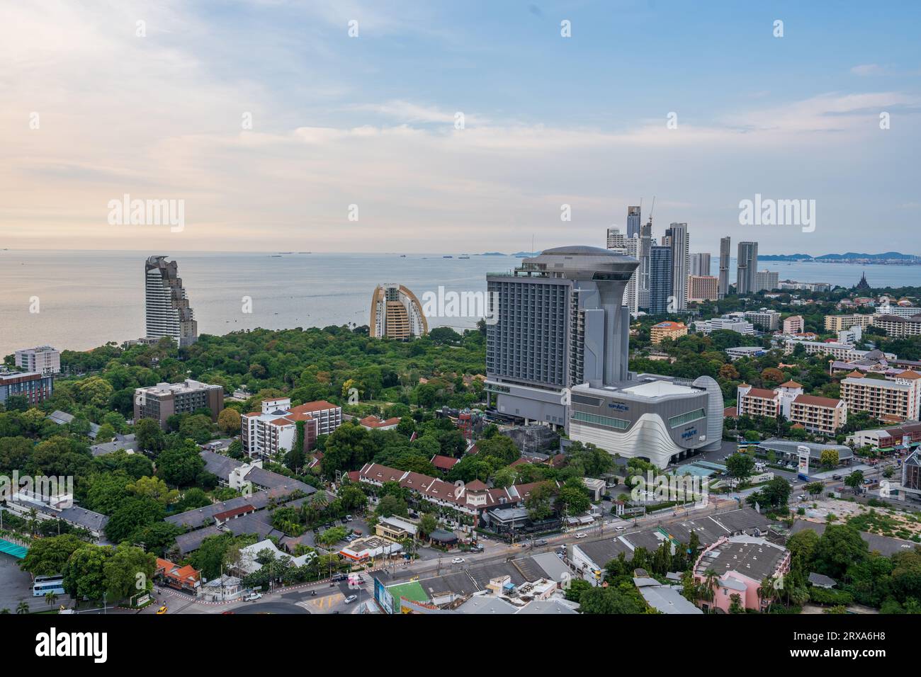 View to the City, Streets and Traffic of Naklua in Pattaya District ...