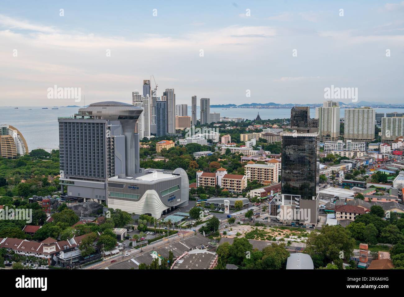 View to the City, Streets and Traffic of Naklua in Pattaya District ...