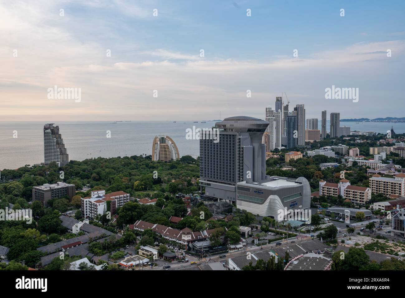 View to the City, Streets and Traffic of Naklua in Pattaya District ...