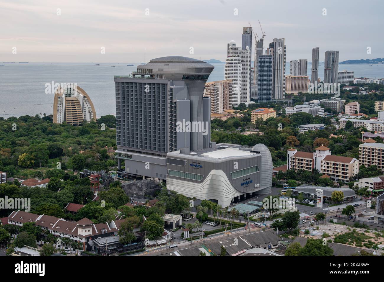 View to the City, Streets and Traffic of Naklua in Pattaya District ...