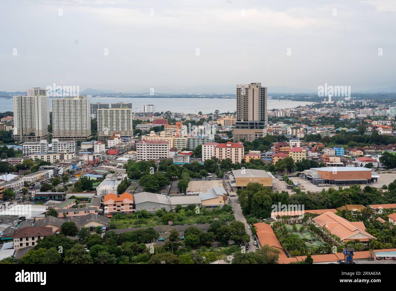 View to the City, Streets and Traffic of Naklua in Pattaya District ...