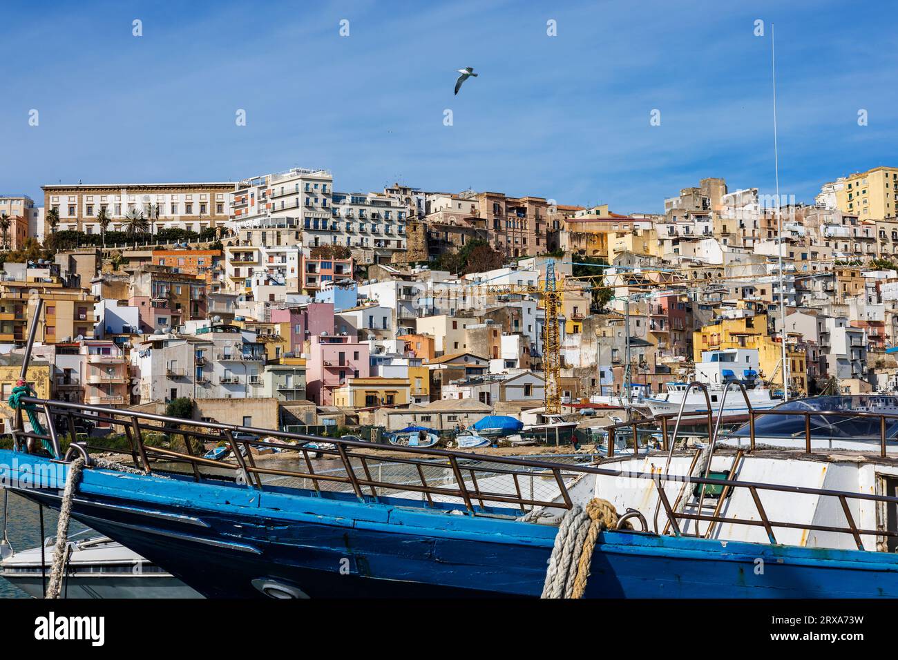 The harbour of the old town of Sciacca in Sicily, Italy Stock Photo - Alamy