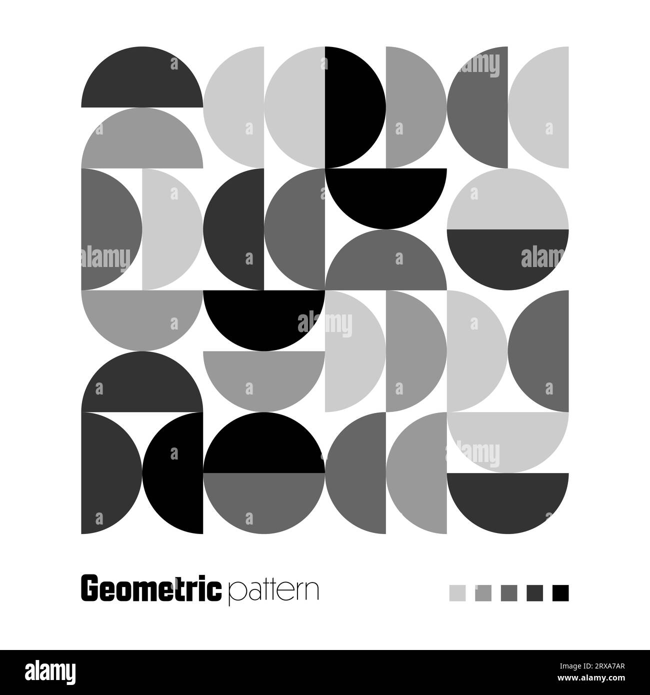 Geometric trendy pattern, Bauhaus style. Modern background with simple ...
