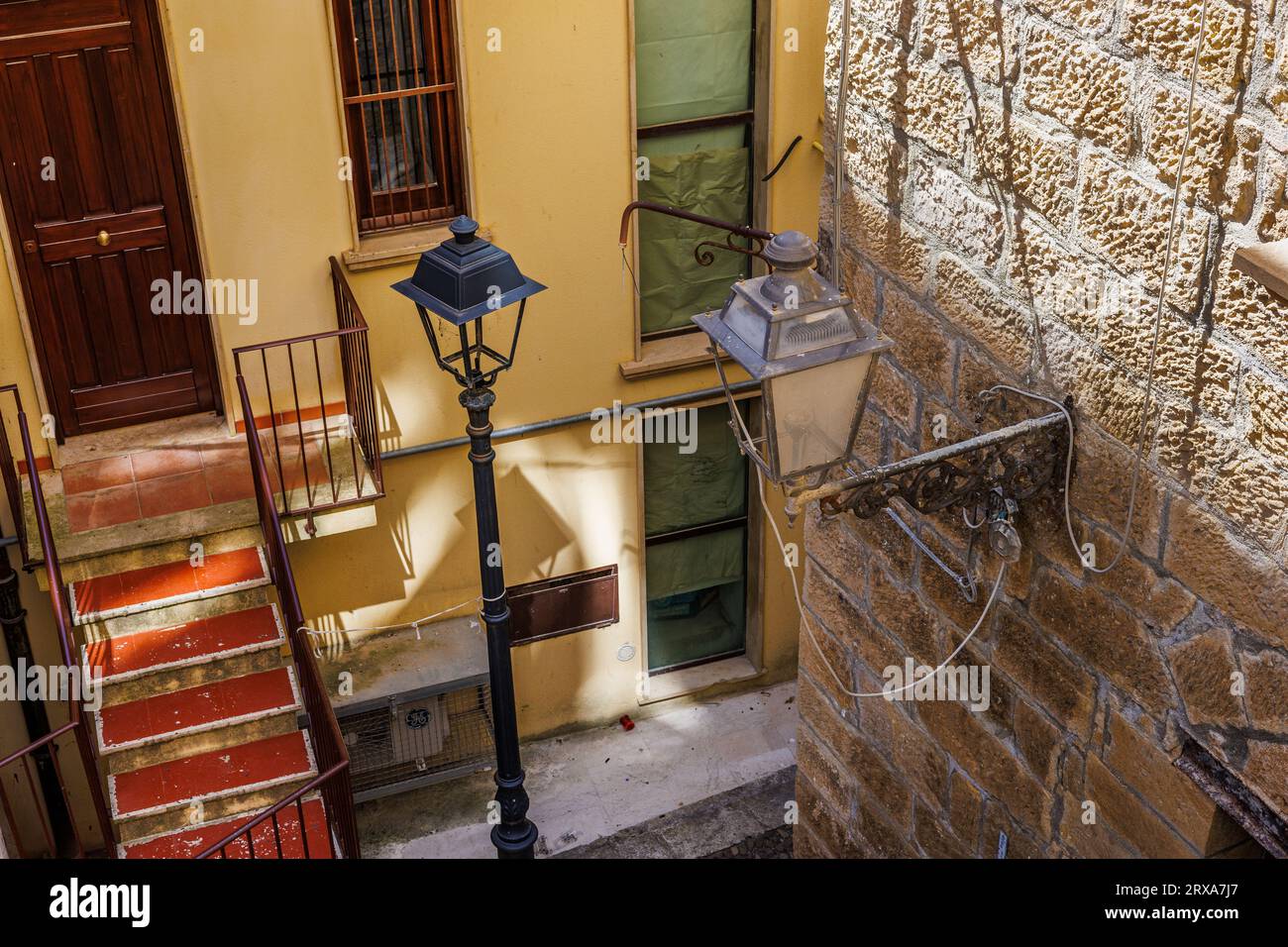 The ancient town of Salemi on the island of Sicily, Italy Stock Photo ...