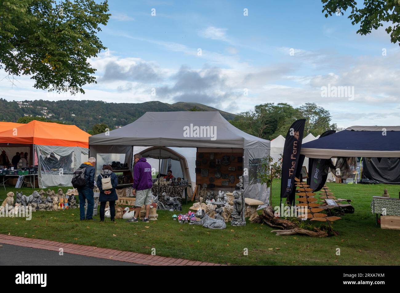Outdoor marques at the Malvern Autumn show held at the Three Counties ...