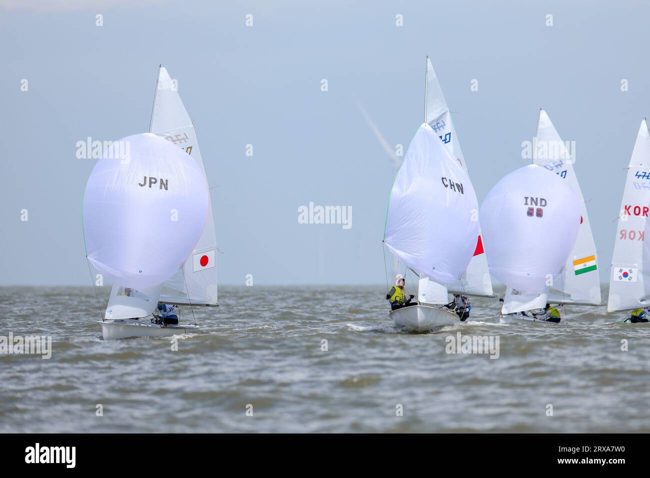 Ningbo, China's Zhejiang Province. 24th Sep, 2023. Sailors compete ...