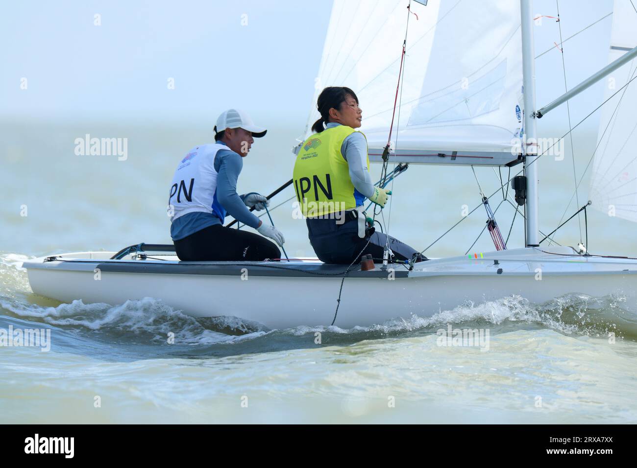 Ningbo, China's Zhejiang Province. 24th Sep, 2023. Okada Keiju (L ...