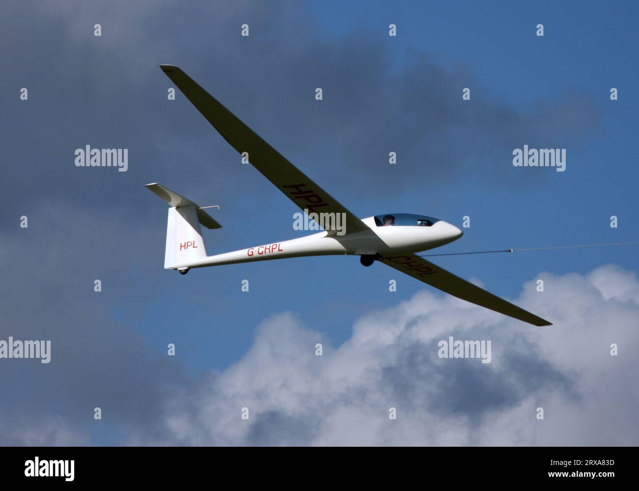 A Schleicher ASK-21 glider at Parham airfield Storrington West Sussex ...