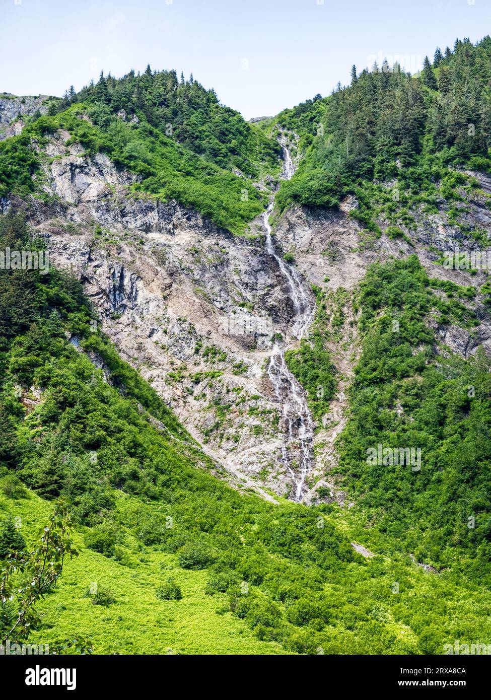 "Mountain Goat Ridge" hiking area, on Mount Juneau, viewed from Basin ...
