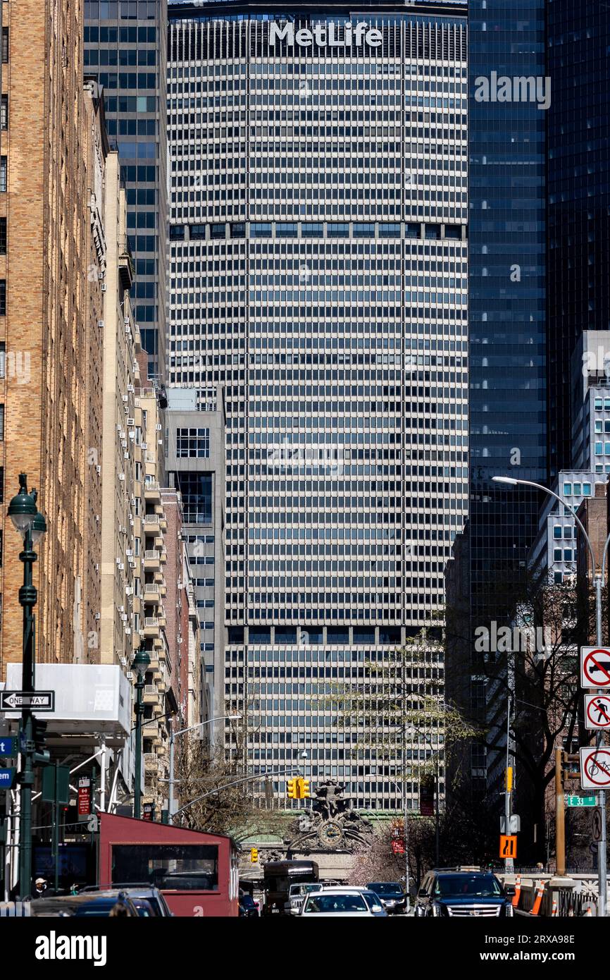 USA, New York, New York City, Midtown Manhattan, View of the MetLife ...