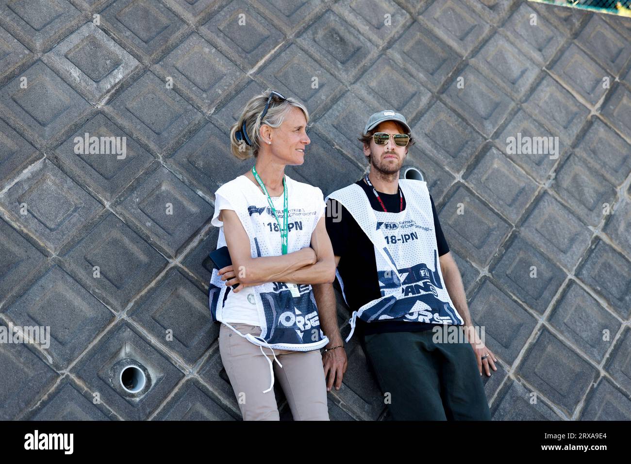 Suzuka, Japan. 24th Sep, 2023. Britta Roeske (DEU), Sebastian Vettel ...